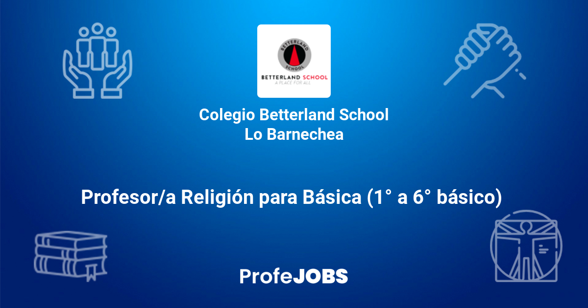 Profesor/a Religión, 1ro básico a 6to básico | ProfeJOBS