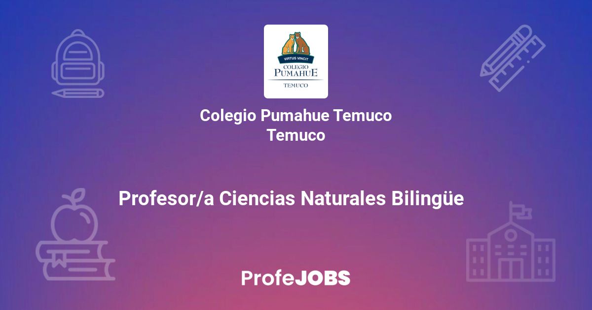Profesor/a Ciencias Naturales Bilingüe | ProfeJOBS