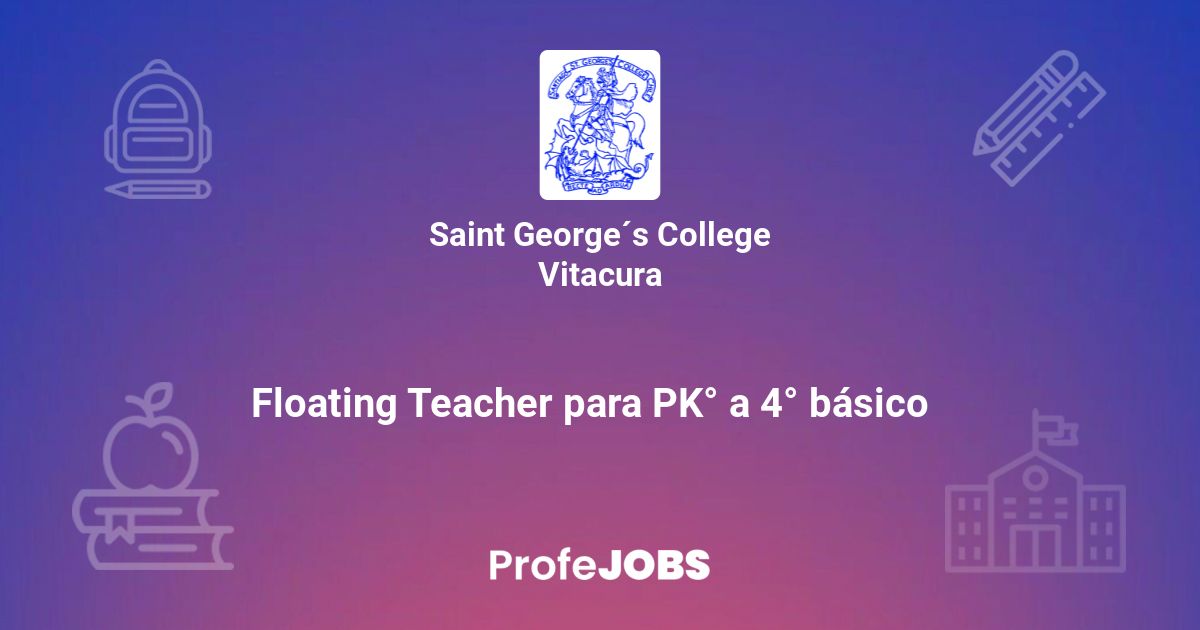 Floating Teacher para PK° a 4° básico | ProfeJOBS