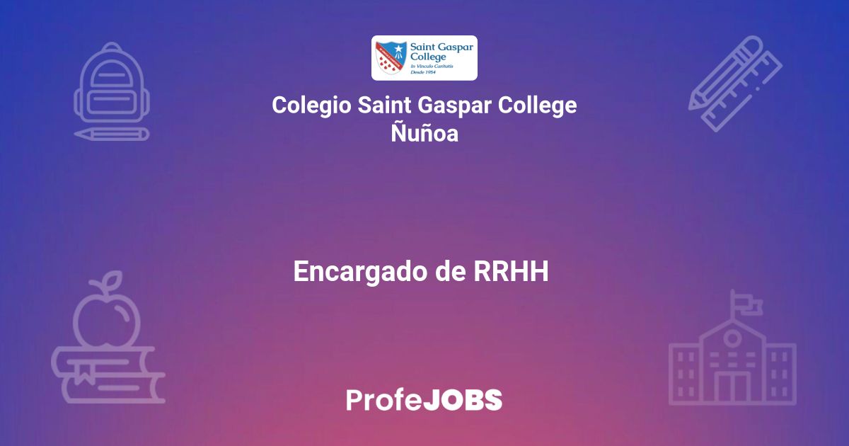 Encargado de RRHH | ProfeJOBS