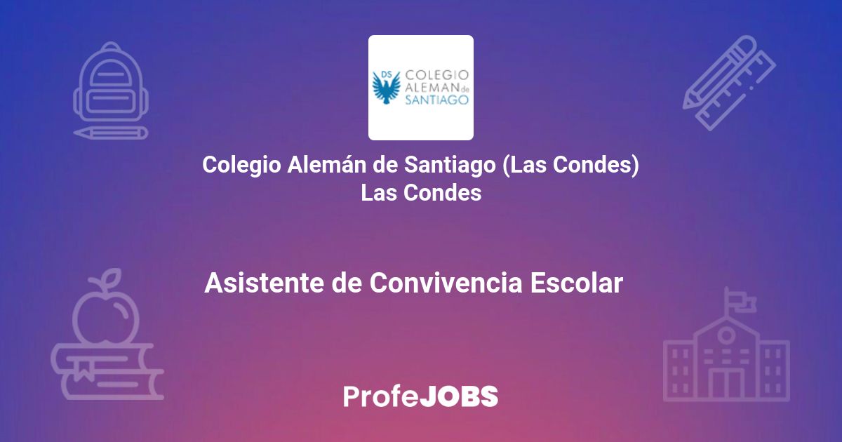 Asistente de Convivencia Escolar | ProfeJOBS