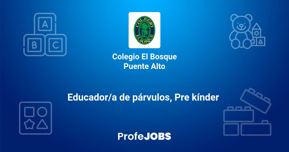 Educador/a de párvulos, Pre kínder | ProfeJOBS