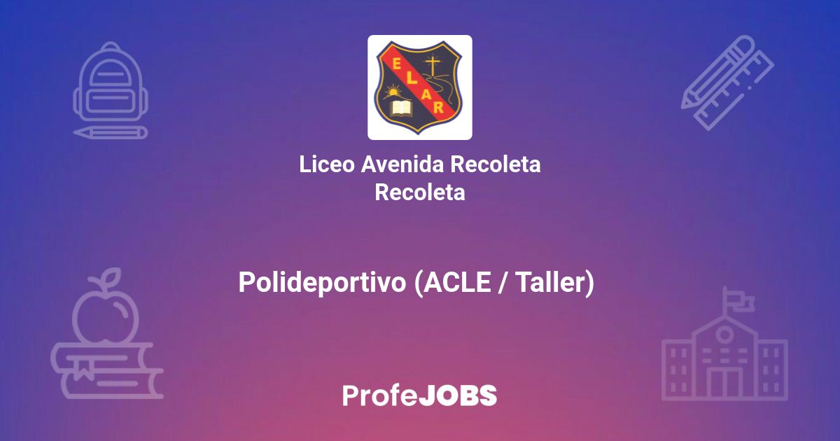 Polideportivo (ACLE / Taller) | ProfeJOBS