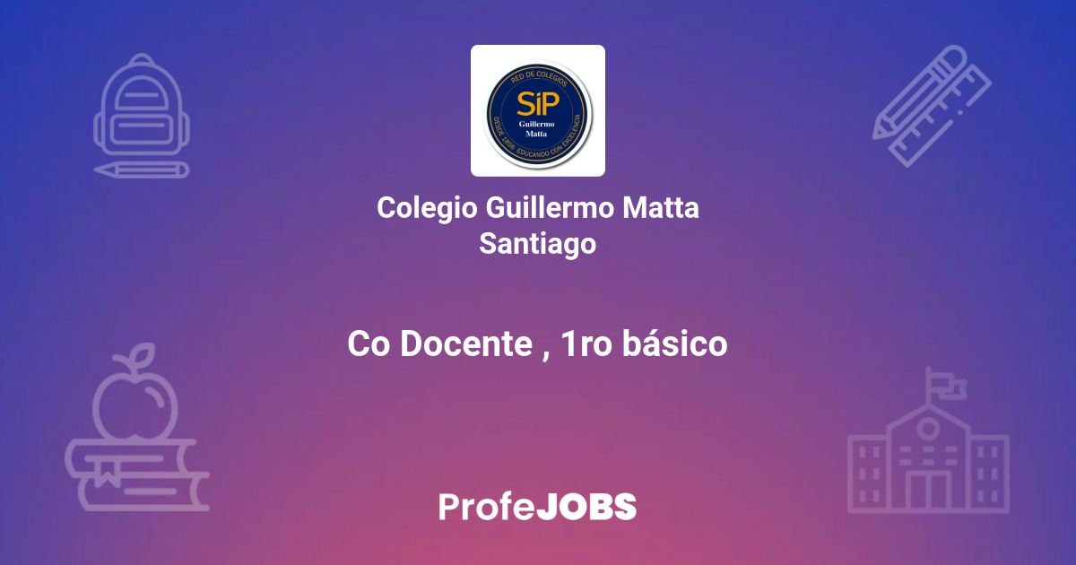Co Docente , 1ro básico | ProfeJOBS