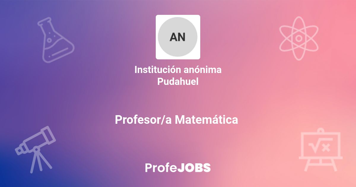 Profesor/a Matemática | ProfeJOBS